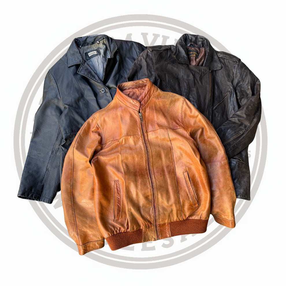 MIX MEN'S LEATHER JACKETS – PREMIUM VINTAGE WHOLESALE